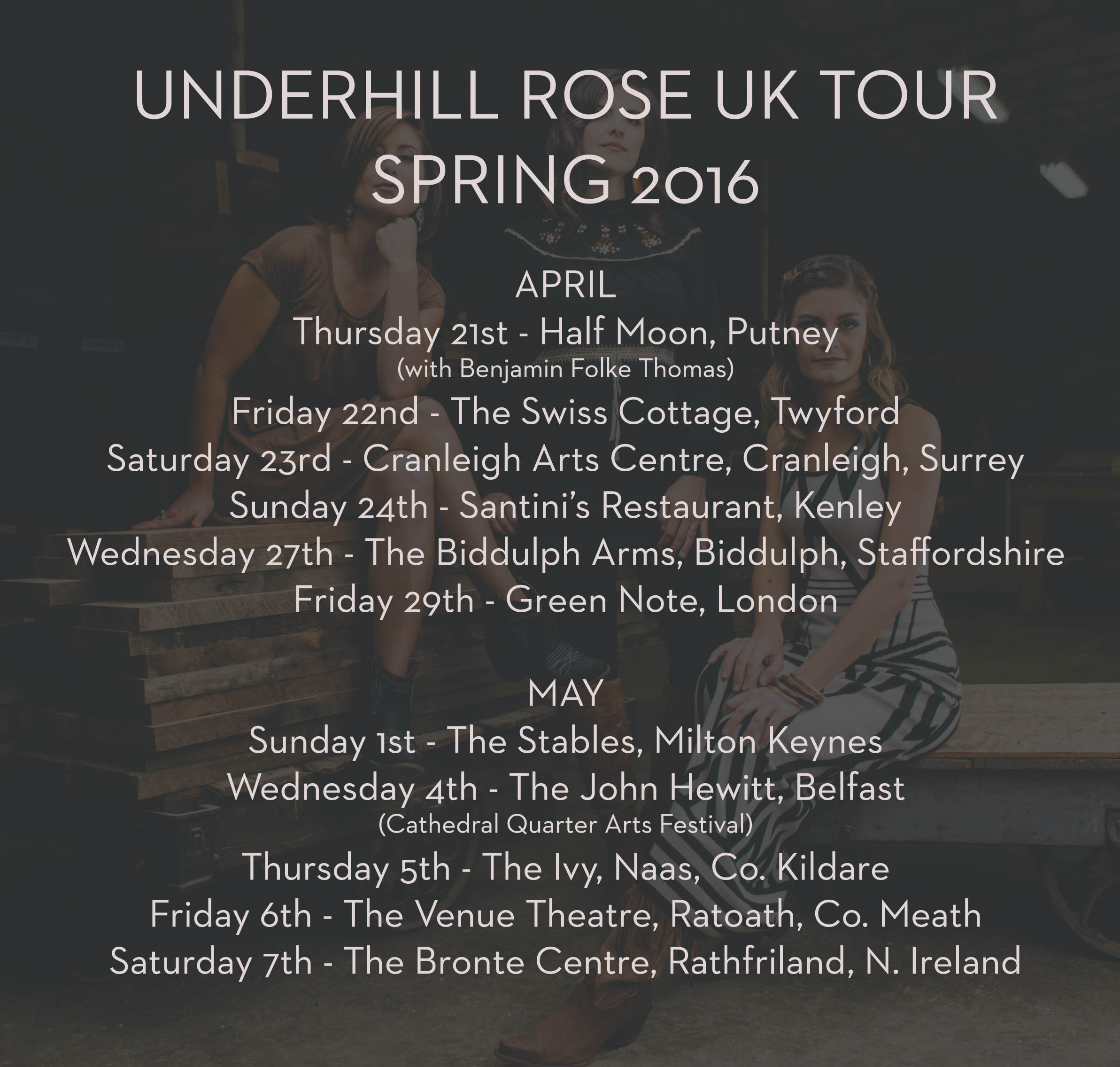 SPRING UK TOUR ANNOUNCED! - Underhill Rose
